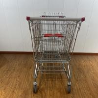 China German Style 210L Powder Coating Hand Push Shopping Trolley Cart for Supermarket for sale