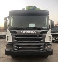 China DC1206 Zoomlion Scania Used Concrete Pump Truck 56m 120 M3/H for sale