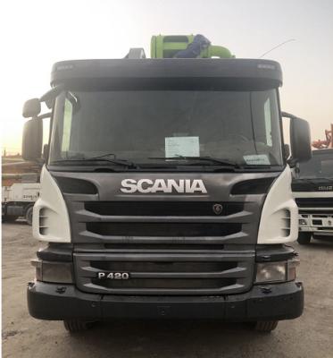 China DC1206 Zoomlion Scania Used Concrete Pump Truck 56m 120 M3/H for sale