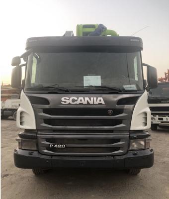 China Zoomlion Scania Used Concrete Pump Truck 56m 170 M3/H 85 bar for sale