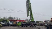 China Used Concrete Trailer Pump Zoomlion Benz 56m 150 M3/H for sale
