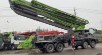 China Used Concrete Trailer Pump Zoomlion Benz 56m 150 M3/H for sale