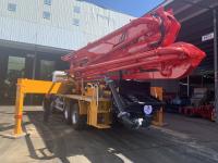 China Putzmeister 38m Benz Concrete Equipment Concrete Placing Boom Beton Pump Machine Used Concrete Pump Truck for sale