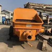 China HBT60 200M Used Concrete Trailer Pump , Sany Boom Pump Renew Orange Color for sale