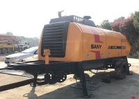 China HBT60 200M Used Concrete Trailer Pump , Sany Boom Pump Renew Orange Color for sale