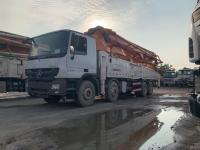 China ISO90001 49m Refurbished Concrete Boom Truck White Color Actros Chassis for sale