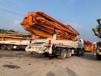 China ISO90001 49m Refurbished Concrete Boom Truck White Color Actros Chassis for sale