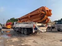 China ISO90001 49m Refurbished Concrete Boom Truck White Color Actros Chassis for sale