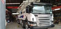 China 180m3/H 56m Zoomlion Truck , Long Boom Concrete Pump With Diesel Engine for sale