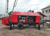 China BANGBO 80m3/H Mini Concrete Pump Machine , Concrete Pump Mixer Red for sale