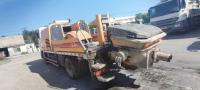 China 100M3/H SANY Used Concrete Trailer Pump 18Mpa With Diesel Engine for sale