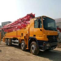China 42 Meter Putzmeister Beton Pump Used Truck Mounted Red Color for sale