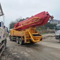 China 140m3/H Diesel Engine Used Truck Concrete Pump , 42m Concrete Pump With Volvo Chassis for sale