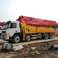 China 42 Meter 80km/H Used Concrete Pump Truck , Used Volvo Truck With 4 Boom for sale