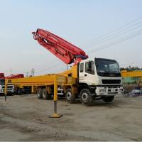 China 46m 287kw Putzmeister Used Cement Truck Heavy Duty Red And Orange for sale