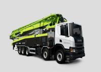 China 180CBM/H 66m 331KW Boom Pump Truck Scania P450 Chassis High Pressure Pumping for sale