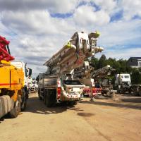 China 3 Axles 294KW Used Truck Concrete Pump , 47m Concrete Pump ZLJ5336THB for sale