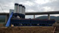 China BANGBO 75m3/H Concrete Batching Systems , Twin Shaft Mixer Batching Plant for sale