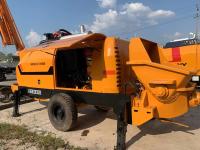 China 80cbm Used Concrete Trailer Pump Zoomlion Renewed Portable Cement Pump for sale