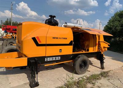 China 80cbm Used Concrete Trailer Pump Zoomlion Renewed Portable Cement Pump for sale