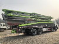 China Benz X Leg Renewed Beton Pump Used Concrete Pump Truck 56 Meter For Construction for sale