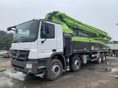 China 56m Remanufactured Truck Zoomlion Used Four Axle Actros 4141 Cement Truck for sale