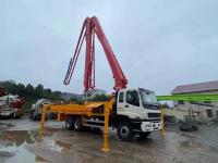 China 38m Second Hand Pump Truck Putzmeister Used Three Axle Isuzu Cement Pump Truck for sale
