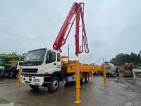 China 38m Second Hand Pump Truck Putzmeister Used Three Axle Isuzu Cement Pump Truck for sale