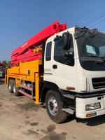 China Putzmeister Used Truck Mounted Concrete Pump Remote Control Hydraulic Folding for sale