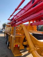 China Putzmeister Used Truck Mounted Concrete Pump Remote Control Hydraulic Folding for sale