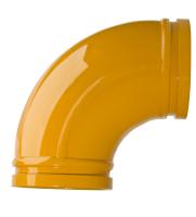 China Zoomlion Concrete Pump Parts Double Elbow Pipe Degree Twin Wall Elbow Pipe for sale