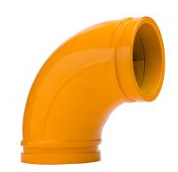 China Zoomlion Concrete Pump Parts Double Elbow Pipe Degree Twin Wall Elbow Pipe for sale