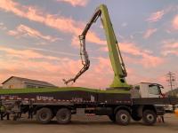 China Zoomlion 60 Meter ACTROS 4141 Used Concrete Pump Truck For Transportation for sale