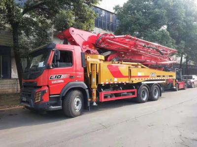 China Sany Second Hand Truck Mounted Concrete Pump With 52m Volvo Placing Boom for sale