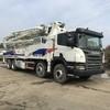 China Benz Engine Zoomlion Scania Used Concrete Pump Truck Machine 80Km/h for sale