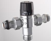 China Adjustable Hot Water Thermostatic Mixing Valves With Check Valves Strainers 1/2'' / 3/4'' for sale