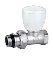 China 15mm Rubber Seal Straight Manual Radiator Valves 1/2'' For Steel Pipe Chrome Plated for sale