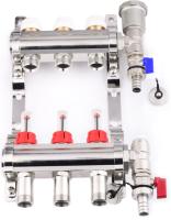 China Pre-Assembled Water Distribution Manifolds Brass Body With Flow Meters 50mm for sale