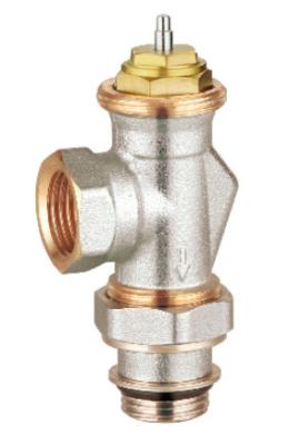 China Corner Thermostatic Radiator Valves F 1/2'' X M 1/2'' For Steel Pipe for sale
