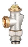 China Nickel Plated Corner Thermostatic Radiator Valves M 3/4'' X M 1/2'' for sale