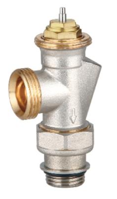 China Nickel Plated Corner Thermostatic Radiator Valves M 3/4'' X M 1/2'' for sale