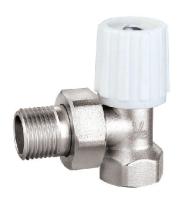 China Manual Angled Chrome Towel Radiator Valves 1/2 Inch For Steel Pipe Nickel Plated for sale