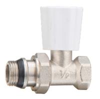 China Straight Trv Chrome Manual Radiator Valve 1/2x1/2 Inch For Steel Pipe Nickel Plated With Self-Sealing for sale