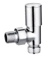 China Modern Angled Towel Rail Valves 15mmx1/2'' For Copper Pipe With Compression End Chrome Plated for sale
