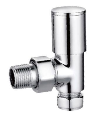 China Modern Angled Towel Rail Valves 15mmx1/2'' For Copper Pipe With Compression End Chrome Plated for sale