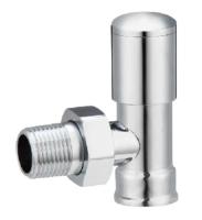 China Standard Modern Angled Radiator Valves 1/2'' For Steel Pipe Chrome Plated for sale