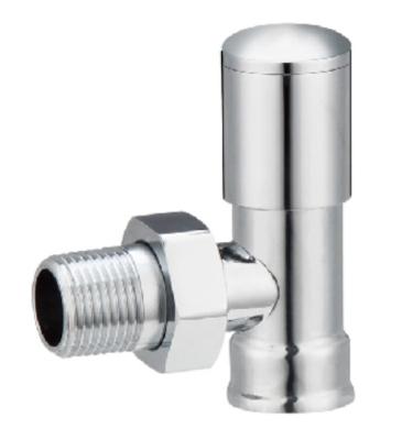 China Standard Modern Angled Radiator Valves 1/2'' For Steel Pipe Chrome Plated for sale