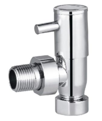 China Modern Angled Towel Rail Valves 1/2'' For 15mm Copper Pipe With Smart Lever Chrome Plated for sale