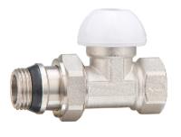 China Straight Radiator Replacing Lockshield Valve 1/2'' Nickel Plated for sale