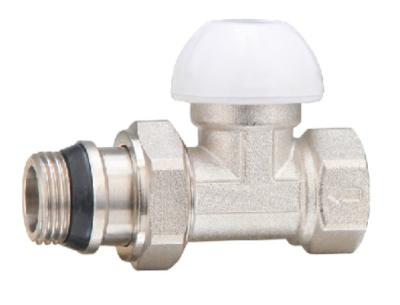 China Straight Radiator Replacing Lockshield Valve 1/2'' Nickel Plated for sale